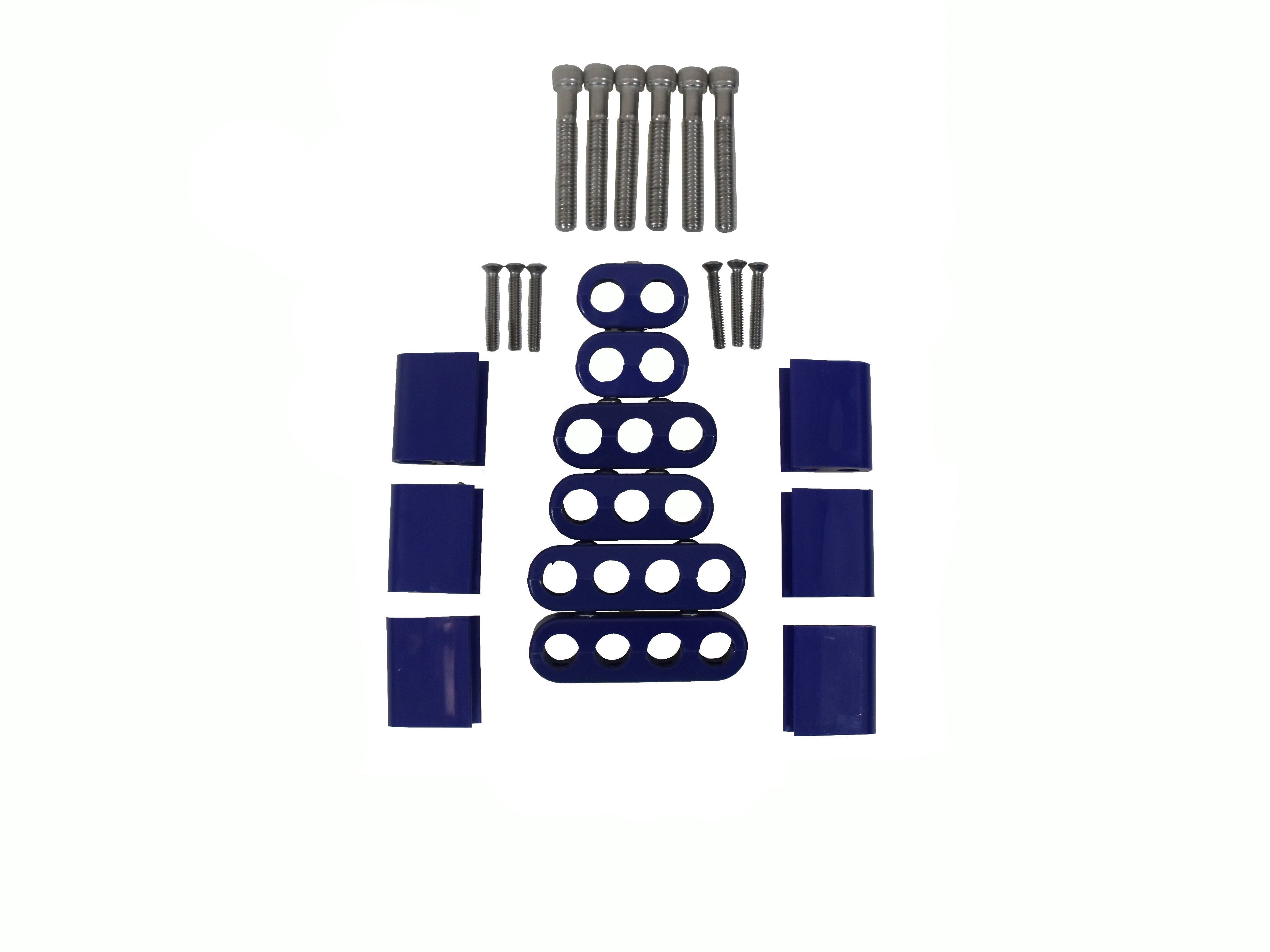 Taylor Cable 42563 10.4 Vertical Wire Loom Kit blue – Pertronix