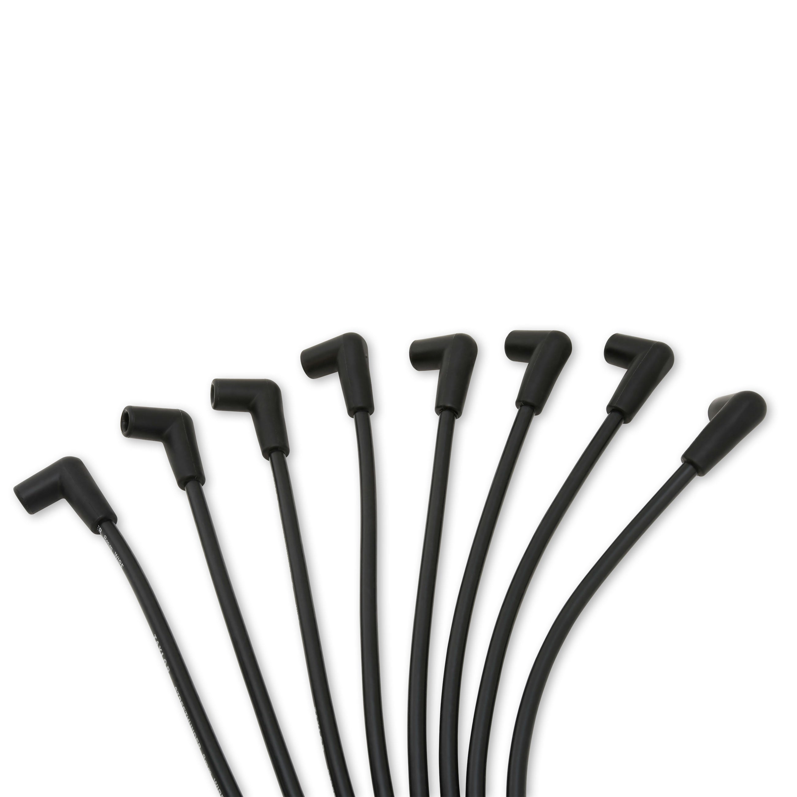 Taylor Cable 51006 8mm Streethunder Custom Spark Plug Wires 8 cyl blac ...